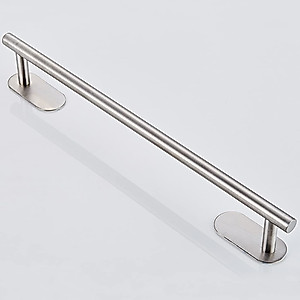 Wall Hanging Towel Bar Stainless Steel Hand Towel Rod Kitchen Dish Cloths Hanger No Drill Bathroom Accessories Towel Shelf For Bathroom Wall Mounted No Drill Rack Storage Toilet Silver Freestanding