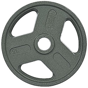 Multiple Olympic 35LB Weight Plates, Bumper Plates Barbell Weights with 2 Inch Grip for Strength Training Weightlifting Weight Loss Home Gym Equipment (3-hole 35lb green)