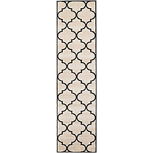 Unique Loom Trellis Collection Modern Morroccan Inspired with Lattice Design Area Rug, Runner 2' 7" x 10' 0", Beige/Black