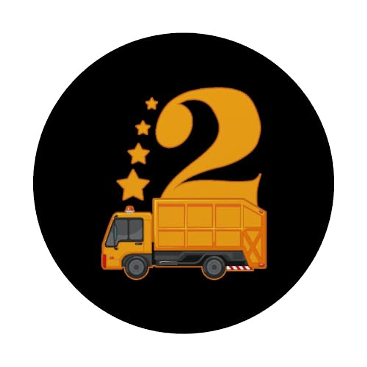 Rubbish Truck Boys Rubbish Man Years Children's Birthday PopSockets Adhesive PopGrip