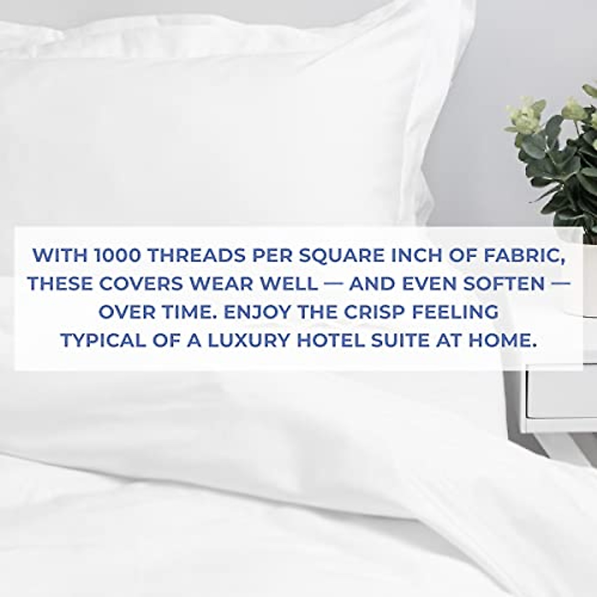 1000 Thread Count Queen Duvet Cover Cotton 100% Egyptian Cotton with Zipper Closure & Corner Ties Breathable All Season Soft Sateen Weave Comforter Cover by Kotton Culture (Queen/Full, White)
