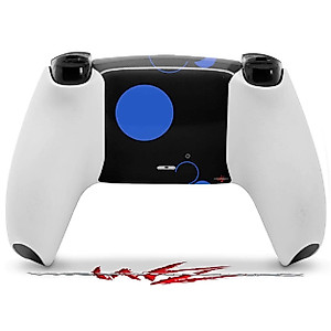 WraptorSkinz Skin Wrap compatible with Sony PS5 DualSense Controller Lots of Dots Blue on Black (CONTROLLER NOT INCLUDED)