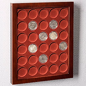 Louvre Showcase for 20 Coins in Large/Air Tite H / CAPS38 Capsules