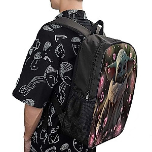 BOABIXA A Three-piece Yo-da Cartoon Backpack,with Stationery Bags,meal Bags.Star Wars Backpack Set for Girls,boys,student.