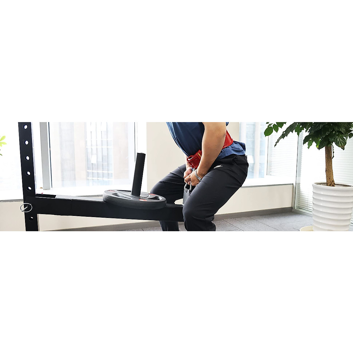 Signature Fitness SF-3 1,500 Pound Capacity 3” x 3” Power Cage Squat Rack, Includes J-Hooks and Safety Straps, Other Optional Accessories, J-Hooks