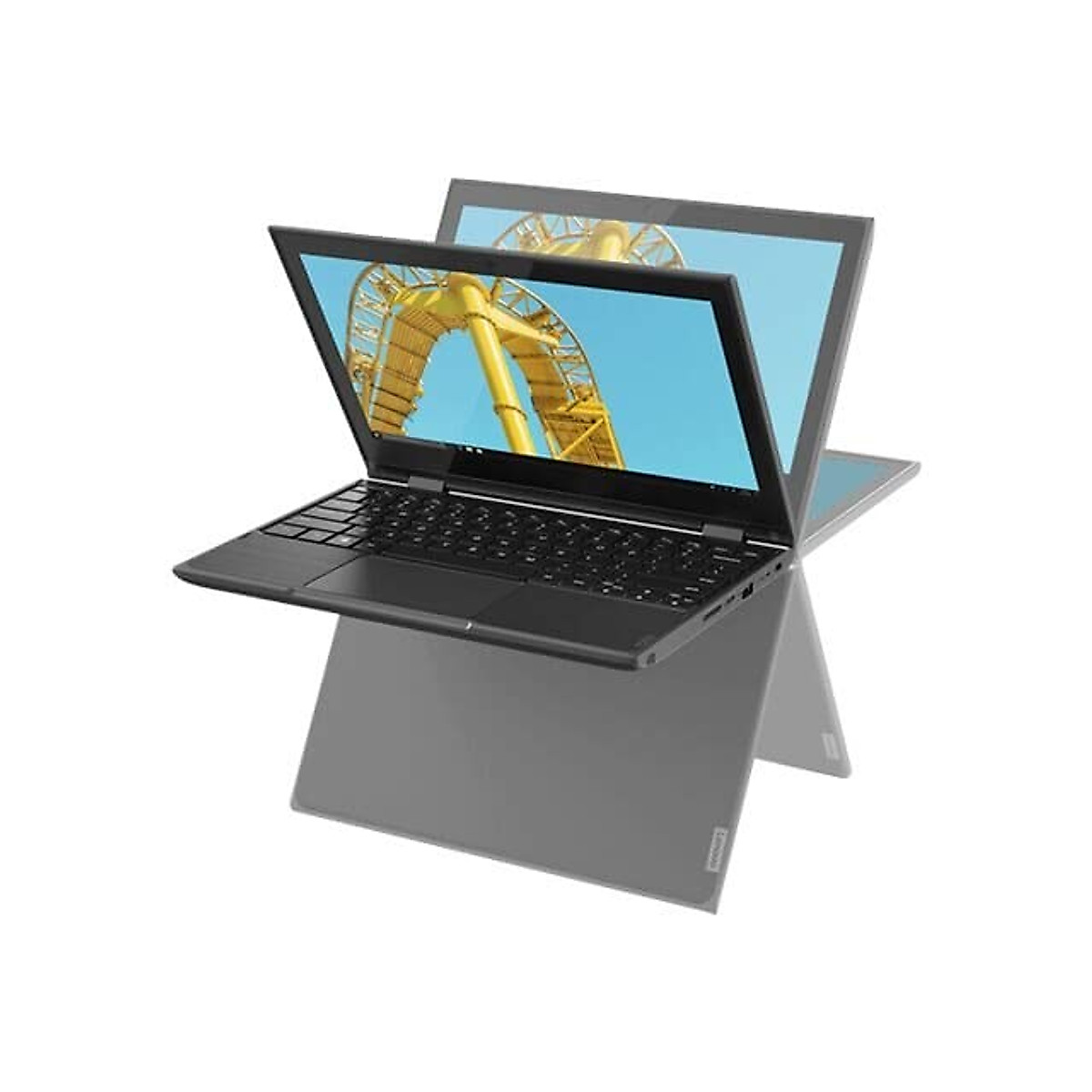 Lenovo 2022 300e 11.6" 2-in-1 Touchscreen (Intel N4120, 4GB RAM, 64GB Storage, Stylus, Webcam), Ruggedized & Water Resistant, Flip Convertible Home & Education Laptop, FD Pen, Windows 10 Pro