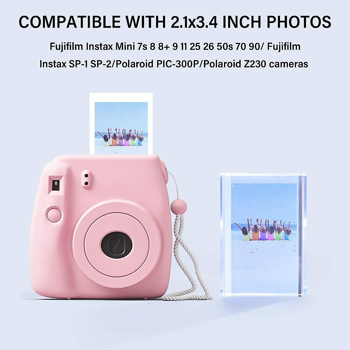 Instax Mini Photo Frames 2x3, Polaroid Picture Frame, Iridescent Acrylic Picture Frames for Desktop & Tabletop, Mini Instant Photo Frames for Fujifilm & Polaroid Film (3 Pack)Polaroid Frame for Photos