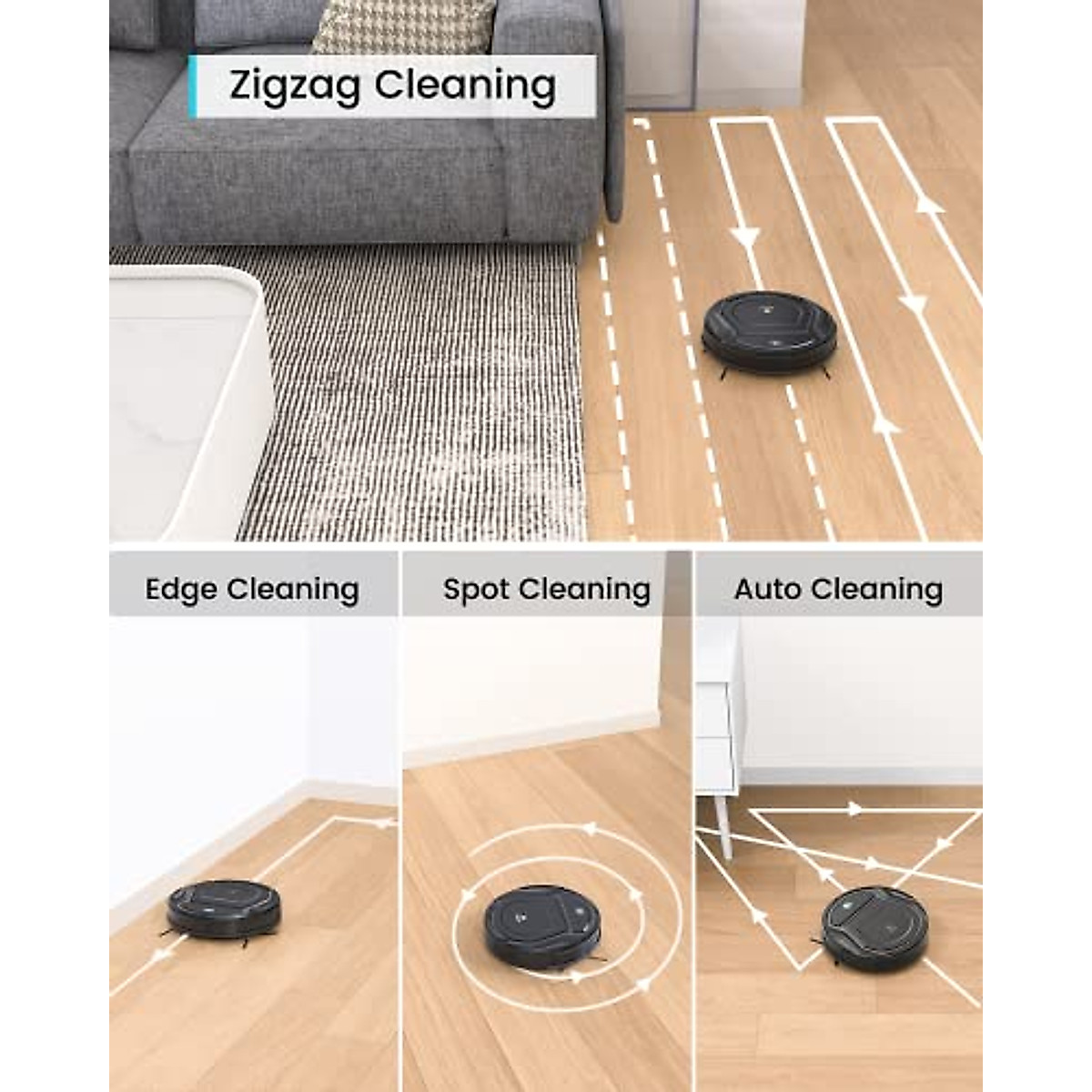 Lefant Vacuum and Mop Combo, WiFi/App/Alexa Control, 2000Pa Strong Suction 2 in 1 Mopping Robotic Vacuum Cleaner, Self-Charging, Tangle-Free, Slim, Ideal for Hard Floor, Pet Hair, Carpet M210B