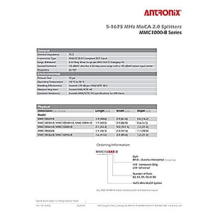 2 Way Antronix MMC1002H-B 5-1675 MHz MoCA 2.0 Splitter for Frontier Formerly Verizon Fios