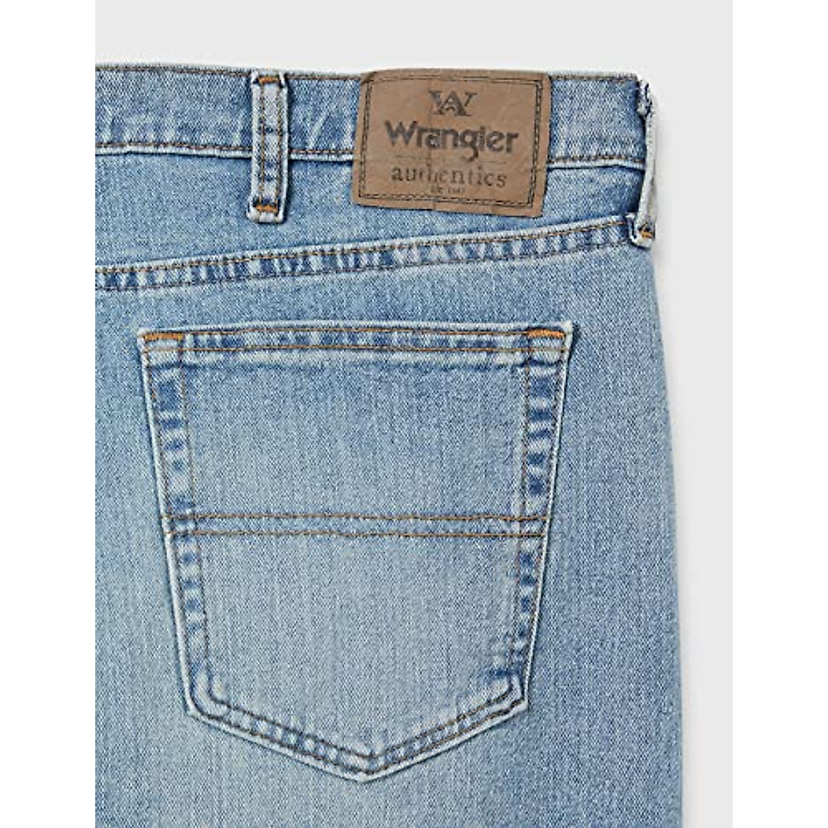 Wrangler Authentics Men's Classic 5-Pocket Relaxed Fit Flex Jean Bleached Denim Flex 46W x 30L