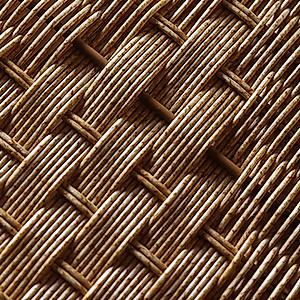 DIIDIIF Shelf Square Laundry Basket With 4 Legs, Handwoven Laundry Hamper With Lid, Metal Skeleton, Imitation Rattan Storage Basket With 2 Handles, 45X35X58cm