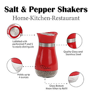 Basic Salt & Pepper Shakers - Red