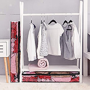 Vieshful 5 Pack Clothes Storage Bags and 3 Pack Clear Underbed Storage Bins, Large Capacity Clothing Containers with Sturdy Zippers and Strong Handles