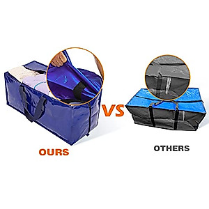 Moving Bags, Storage Totes with Reinforced Handles, Heavy Duty Moving Bag for Clothing Blanket Storage, Moving, Acting as a Dorm College Moving Supply Box, Space Saving Storage Bags, 4 Pac