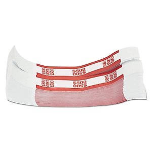 The Coin-Tainer Co. $500 Currency Band, Red, 1000 Count