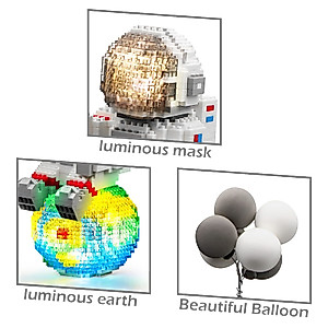 Finger Rock Astronaut Mini Bricks Miniature Building Set Micro Building Kits for Adults and Kids 12-15 Space Toys with Balloons - Compatible Nano (1368 Pieces)