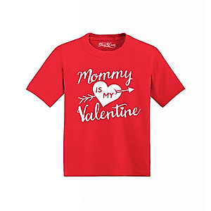 Mommy is My Valentine Heart Toddler Cotton T-Shirt Love Tee Shirts 2T Red