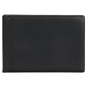 7 Ringed Business Check Binder for Checkbooks, Faux Leather Folder for 600 Checks (14 x 10 in)