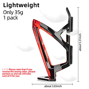 ROCKBROS Bike Water Bottle Holder Ultra-Light Bicycle Bottle Cages with Screws Tool, Universal Bike Cup Holder Rack for Road MTB Bikes