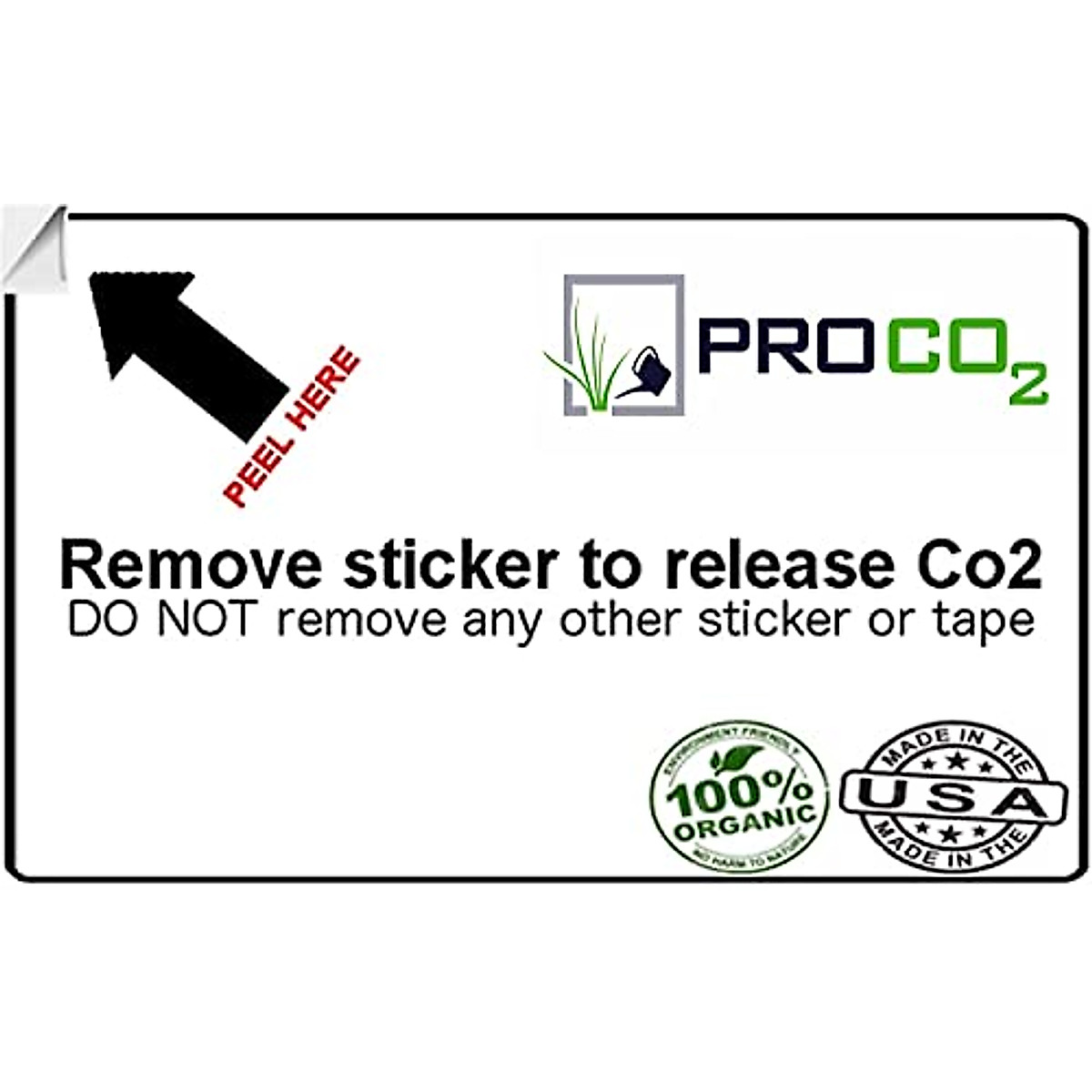 ProCO2 Mini Bucket - CO2 Generator - Ready to Use - Carbon Dioxide Boost for Indoor Grow Rooms and Tents - From Sprouting To Vegitative Growth Through Flowering - One Mini Bucket Covers up to an 2’x2’ Tent