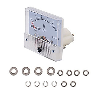 Baomain Analog Voltmeter 85C1 DC 0-5V Rectangle Analog Volt Panel Meter Gauge