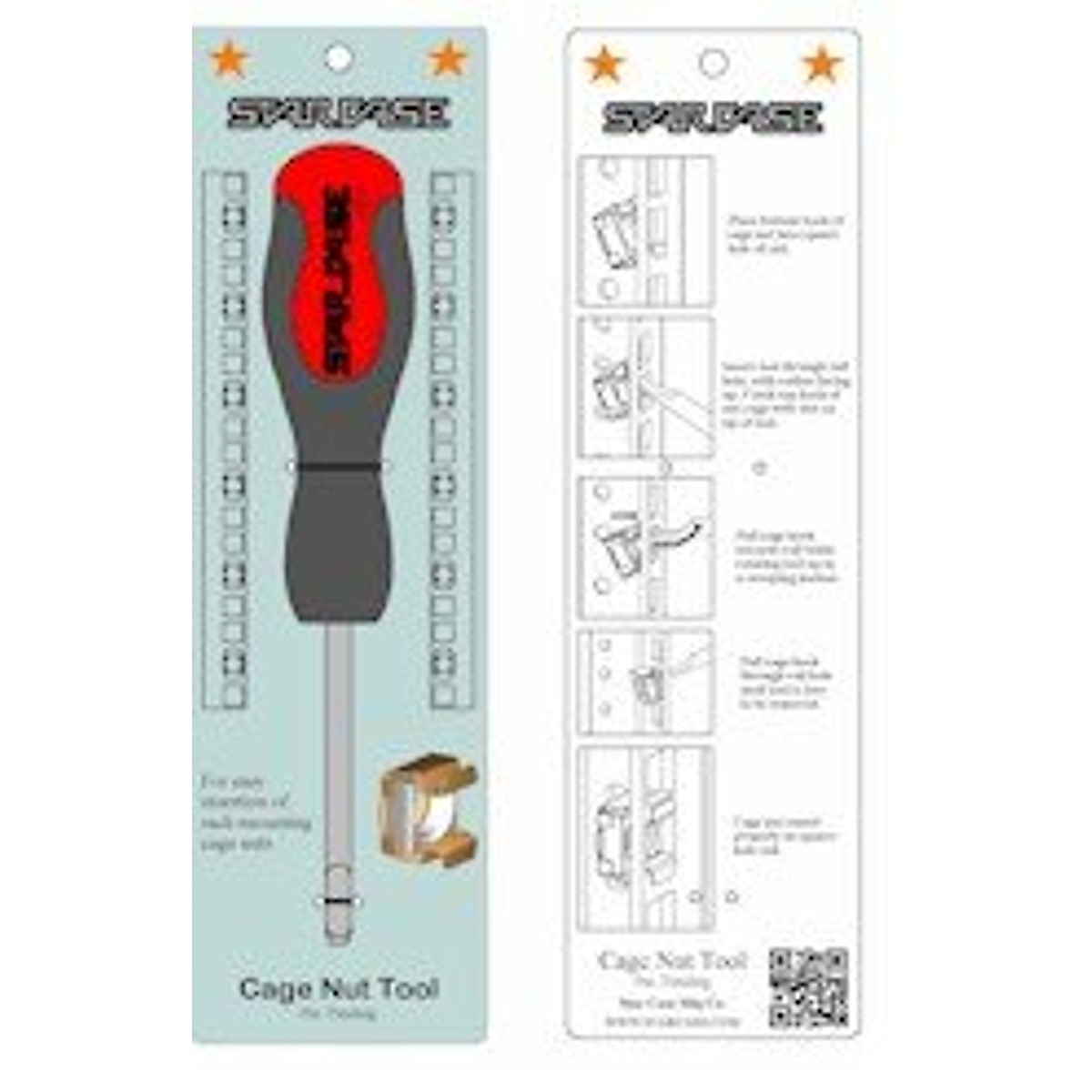Cage Nut Insertion Tool for 3/8" Square Hole Rack Rail (4HARCNITOOL)