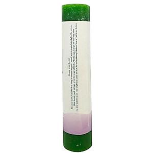 7" x 1.5" Herbal Pillar Magic Candles (Money) Reiki Energy Charged Vegan Candles with Inspirational Labels, Set of 3