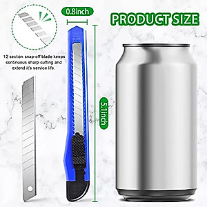 TIFICAL 4 Pack Box Cutter, 9mm Snap-off Utility Knife, Box Cutter Retractable for Opening Packages Cartons, Box Opener, Disposable Razor Knife Exacto Knife Perfect for Office and Home use