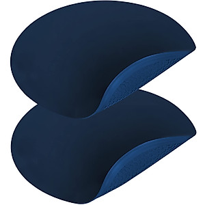 Multi-Purpose Silicone Mat, Heat Resistant, BPA Free, Non Slip Microwave Baking Mat, Food Cover, Trviet, Splatter Guard, Drying Mat, 12 Inch Diameter, Set of 2 (Blue)