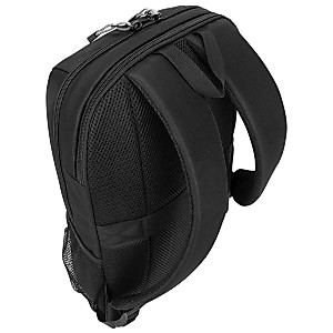 Targus Intellect Advanced Laptop Backpack for Lightweight Water-Resistant Slim Travel with Padded Back Support, Quick Access Stash Pouch, Protective Sleeve for 15.6-Inch, Black (TSB968GL)