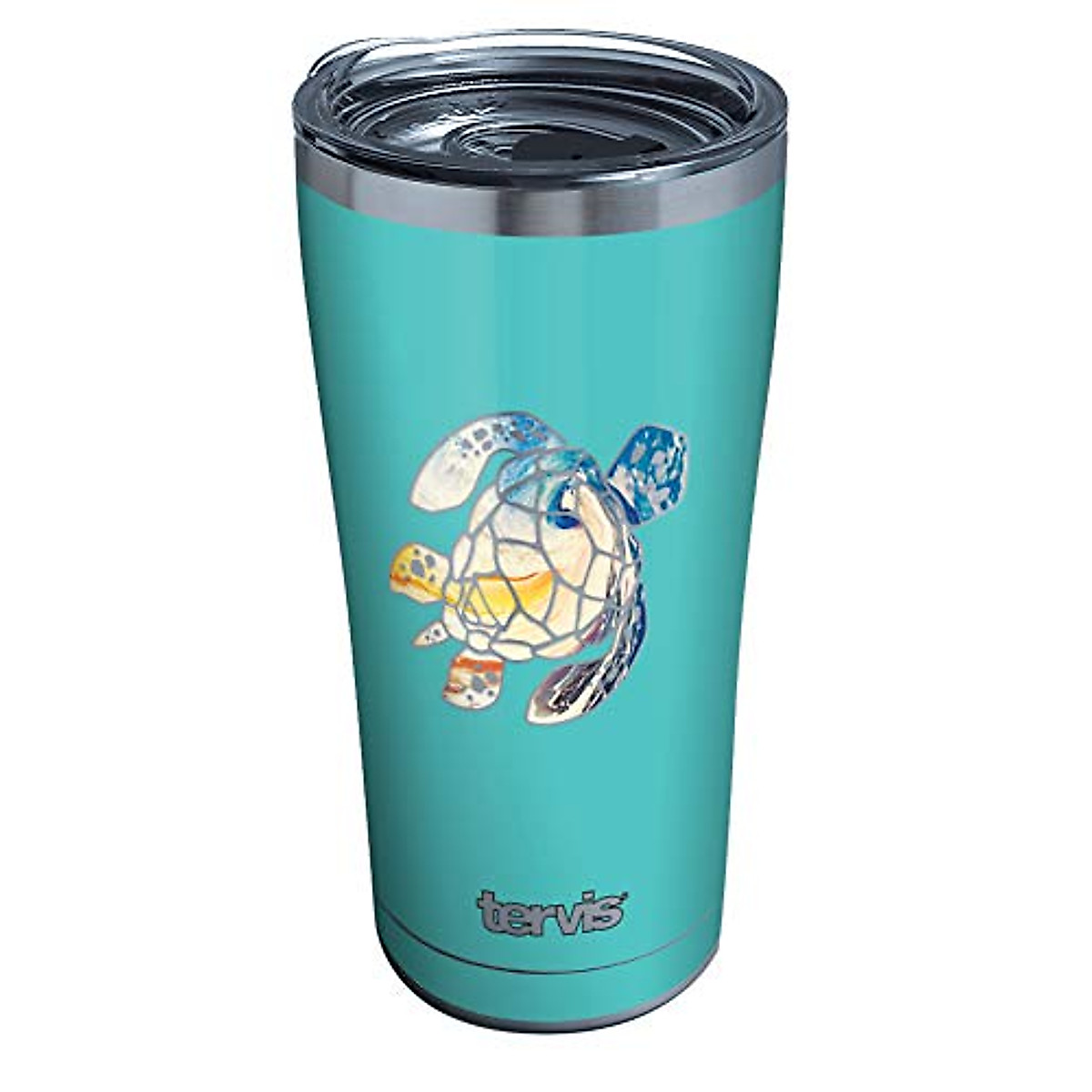 Tervis Turtle Sunset Triple Walled Insulated Tumbler Travel Cup Keeps Drinks Cold & Hot, 20oz Legacy, Stainless Steel