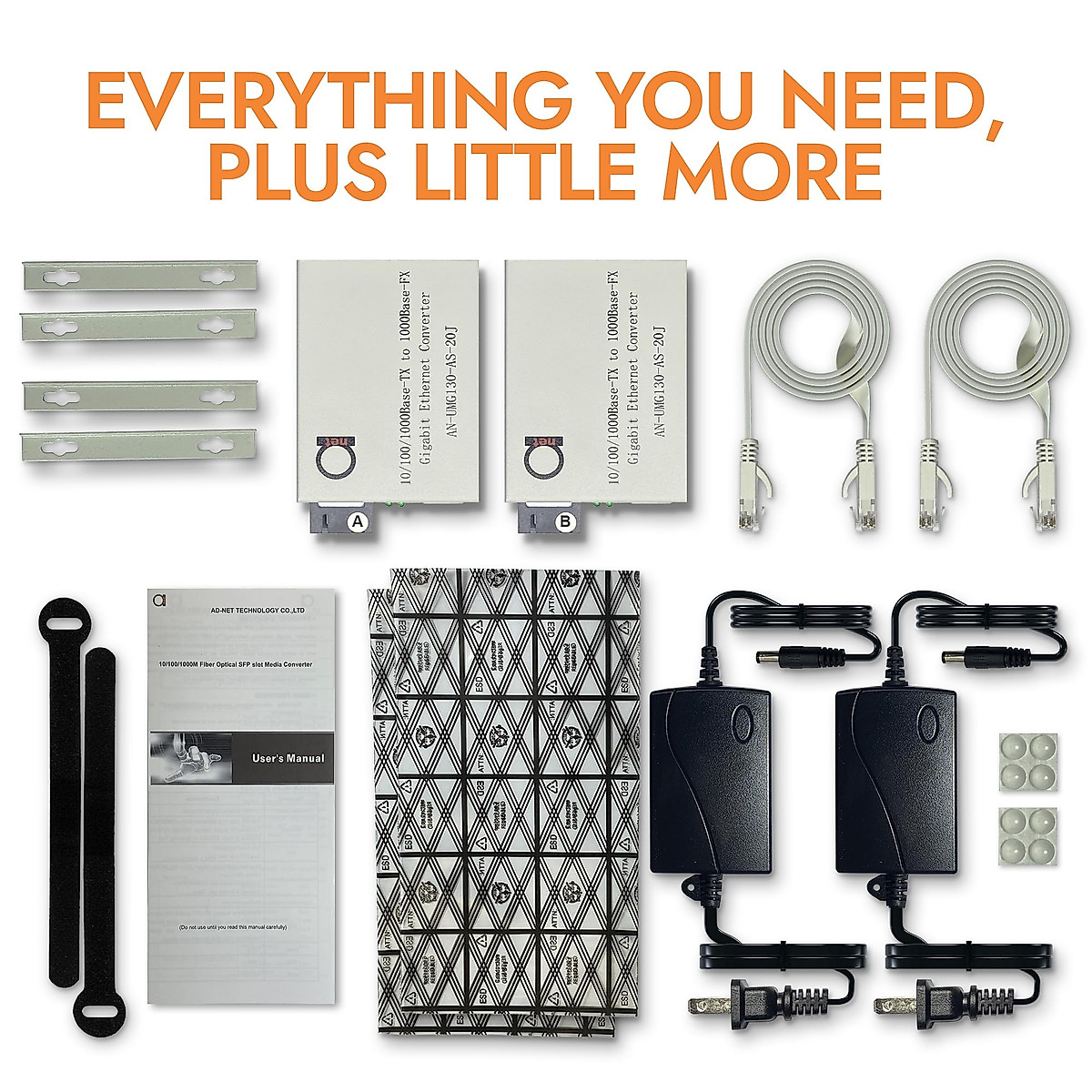 Single Mode SC WDM Single Fiber Bi-Di Gigabit Media Converter - Built-In Fiber Module 20km (12.42 miles) – to UTP Cat5e Cat6 10 100 1000 RJ-45 – Auto Sensing Gigabit or Fast Ethernet Speed -1 pair