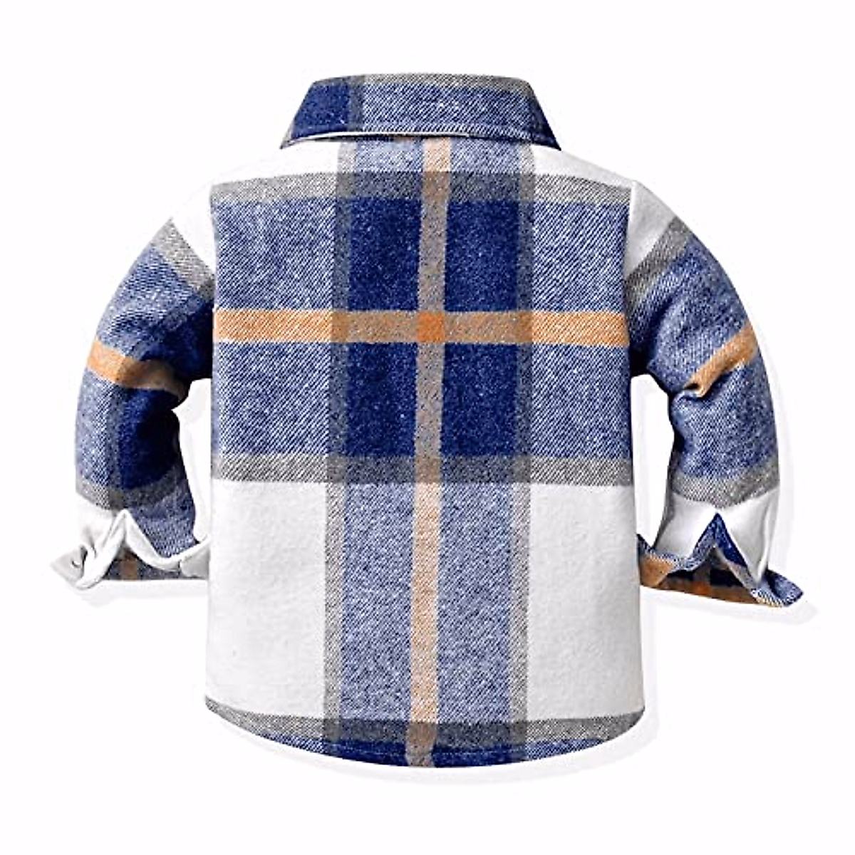 Kids Boys Girls Plaid Flannel Shirt Jacket Long Sleeve Lapel Button Down Shacket Coats Fall Winter Clothes,0-10Years