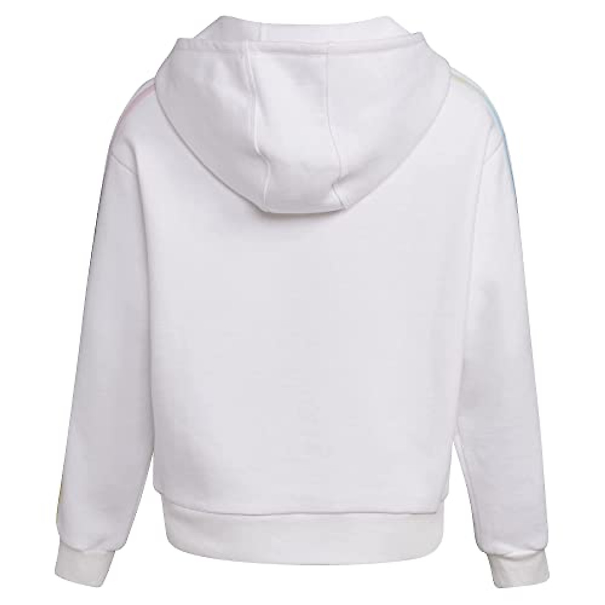 adidas Girls' Gradient Fleece Pullover Hoodie, White, Small