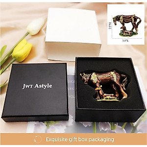 JWT Astyle Thoroughbred Horse Hinged Trinket Boxes with Crystals.Collectible Animal Jewelry Box .Necklace Rings Earrings Storage Boxes.Horse Figurines Home Decor Gifts .