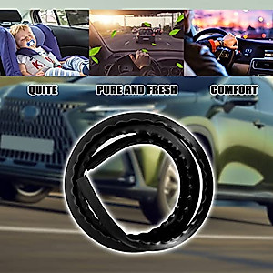 Msyuusr Car Rubber Dashboard Trim Seal Strip, 6.6Ft Universal Windshield Slit Dustproof Sound Insulation Guard Strip for Cars, Trucks, Boats (Black)