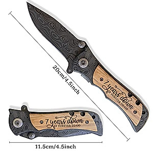 GiveGreatGift 7th Gifts Copper or Wool Wedding Anniversary for Men Traditional 7 years Marriage Keepsake for Him Husband