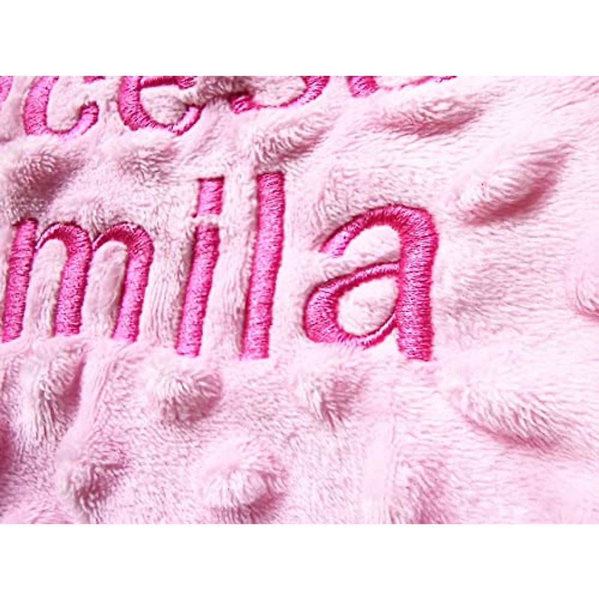 Embroidery Baby Blankets for Girls with Name - Personalized Baptism Gifts - Custom Baby Blanket with Name and Princess Little Star - Super Soft Security Newborn Blankets - Pink Color