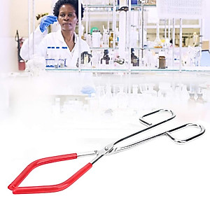 Beaker Tongs Tool Supplies 9.8in Length with Rubber Coated Ends for 50mL - 1000mL Capacity Beaker