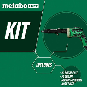 Metabo HPT SuperDrive Collated Screwdriver | 20" Extension | 5/8" to 3" Screws | Ideal For Decking Installations | Drywall | Sub-Floor | Metal Framing | W6VB3SD2