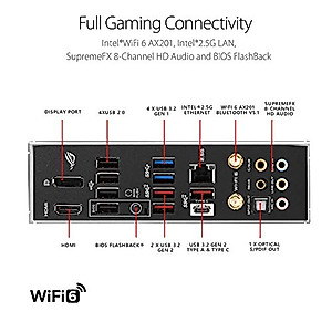ASUS ROG Strix Z490-E Gaming Z490- WiFi 6, LGA 1200 (Intel 10th Gen) ATX Gaming Motherboard, 14+2 Power Stages, DDR4 4600, Intel 2.5 Gb Ethernet