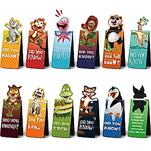 24 Pieces Magnetic Bookmarks for Kids Cute Animal Magnet Page Markers, Magnet Book Markers, Magnet Page Marker Clips for Students Teacher Office Supplies Party Favors