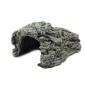 ciciglow Fish Hiding Cave Aquarium Turtle Reptile Basking Hide Habitat Shelter,Reptile Cave Huts Hideouts Place, for Aquarium Terrarium Decoration Ornament, High Simulation (Medium Turtle Cave)
