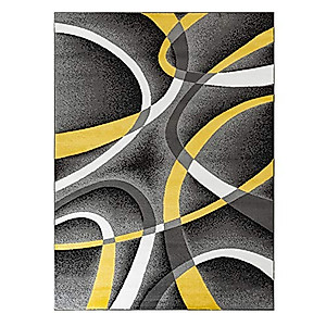 Rugs and Decor metro 1004 area rugs, 6' x 9', Yellow