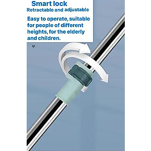 Retractable Silicone Floor Scraper, Home Bathroom Toilet Sweeping Wiper Artifact, Household Sweep, No Sticky Hair Broom (52CM)