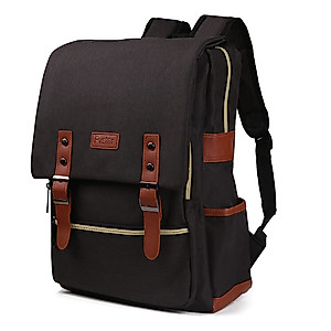 Fvstar Slim Business Laptop Backpack Elegant Casual Daypacks Outdoor Sports Rucksack School Shoulder Bag for Men Women,Tear Resistant Unique Travelling Backpack Fits up to 15.6Inch Laptop,Black