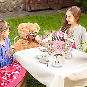 30Pcs Pink Bear Centerpiece Sticks We Can Bearly Wait Baby Shower Decorations Teddy Bear Table Toppers Bear Baby Shower Decorations Bear Centerpieces for Table Girls Baby Shower Supplies
