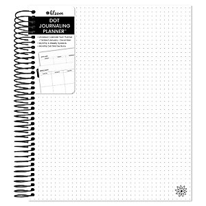 bloom daily planners Undated Dot Journaling Calendar Planner - Essential Weekly/Monthly Grid Style Agenda Book (7" x 9") - V2