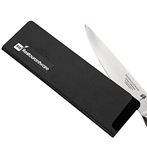 Sensei 6.5 x 2 Inch Knife Sleeve, 1 BPA-Free Knife Protector - Fits Utility Knife, Felt Lining, Black Plastic Knife Blade Guard, Durable, Cut-Proof - Restaurantware