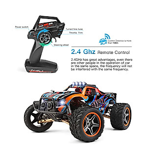 WLtoys 104009 1:10 2.4G Racing Remote Control Car 45KM/H 4WD Large Alloy Electric Remote Control Crawler Children's Toy 104009 1Battery